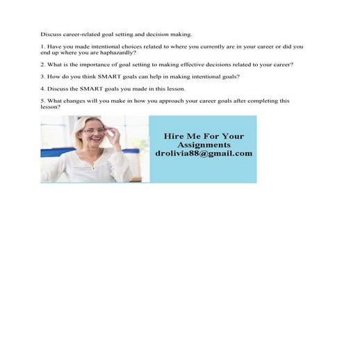 Discuss career-related goal setting and decision making- 1- Have you m.pdf