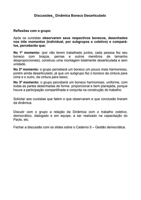 Comandos dinâmica boneco_desarticulado | PDF