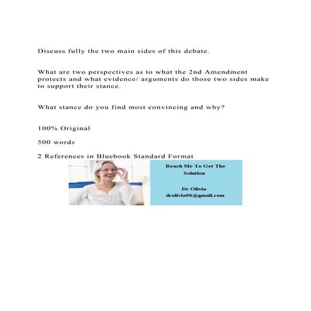 Discuss fully the two main sides of this debate. What are .docx