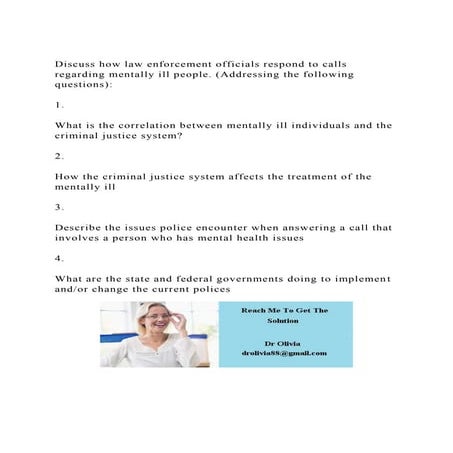 Discuss how law enforcement officials respond to calls regarding m.docx