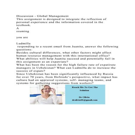 Discussion - Global ManagementThis assignment is designed to integ.docx