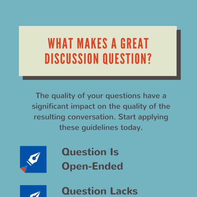 What Makes a Great Discussion Question? | PDF