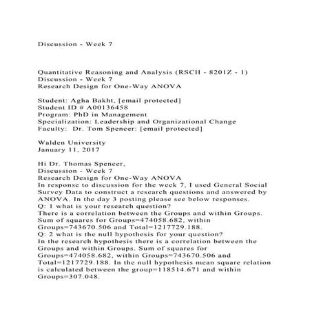 Discussion - Week 7 Quantitative Reasoning and Analysis (R.docx