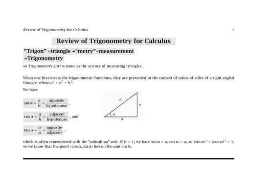 Trigonometry Lesson: Introduction & Basics | PPT