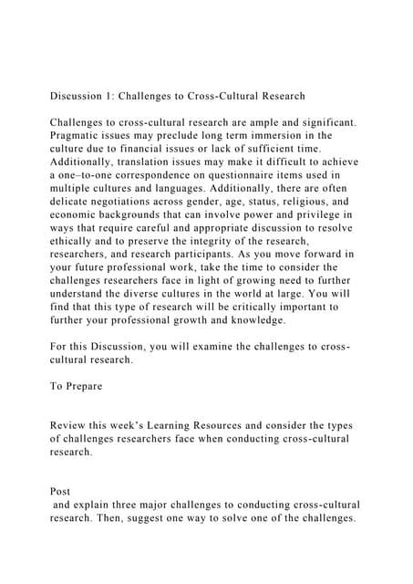 Discussion 2 Advantages and Disadvantages of Different Methods .docx