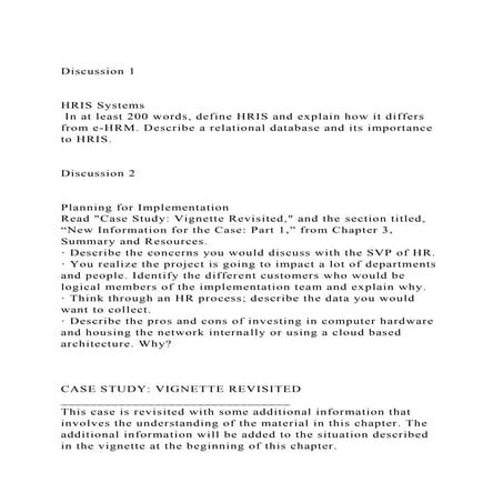 Discussion 1HRIS Systems In at least 200 words, define HRI.docx