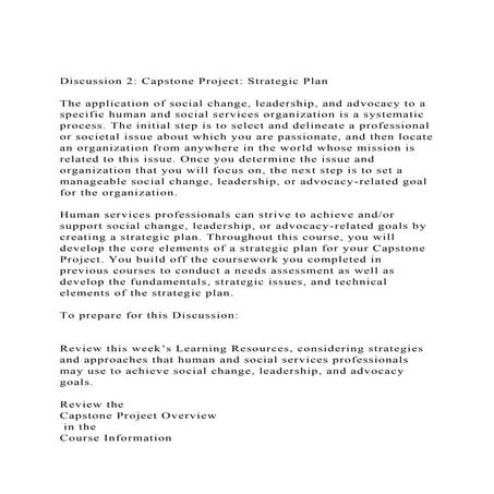 Assignment Capstone Project Part II Needs AssessmentPeople | DOCX