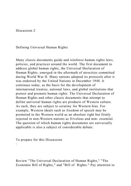 Assignment The Universal Declaration of Human RightsThe Univers.docx