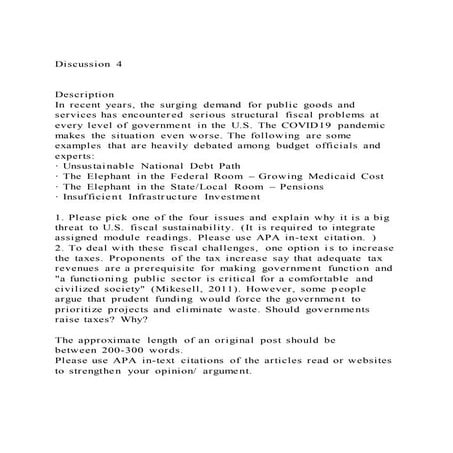 Discussion 4 descriptionin recent years, the surging demand | DOCX ...