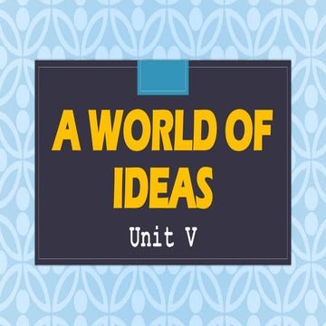 Introduction: The world we live in is shaped by countless ideas | PPTX