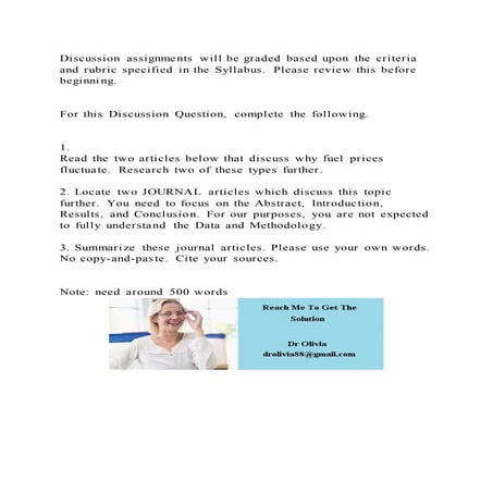 Discussion assignments will be graded based upon the criteria and ru | DOCX