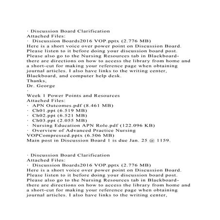 · Discussion Board ClarificationAttached Files· Discussion B.docx