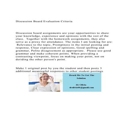 Discussion Board Evaluation Criteria Discussion board.docx