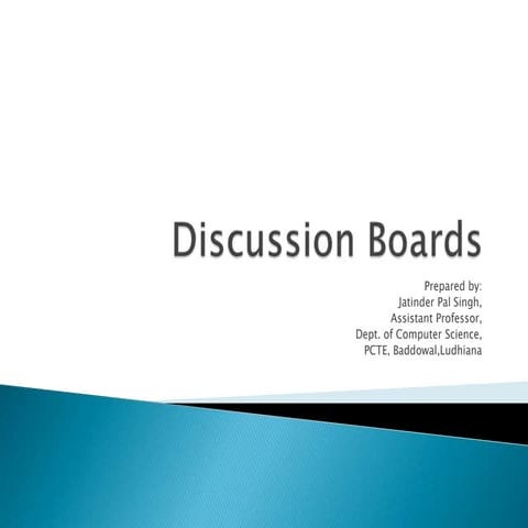 Discussion boards | PPTX
