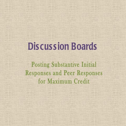 Discussion boards | PPS | Education