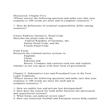 Discussion Chapter FivePlease answer the following question an.docx ...