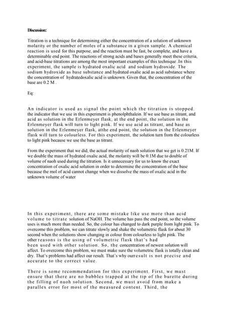 Osmosis lab report | PDF