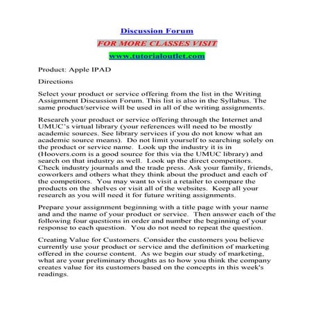 MRKT 310 Principles of MarketingWeek 2 Writing AssignmentPart .docx