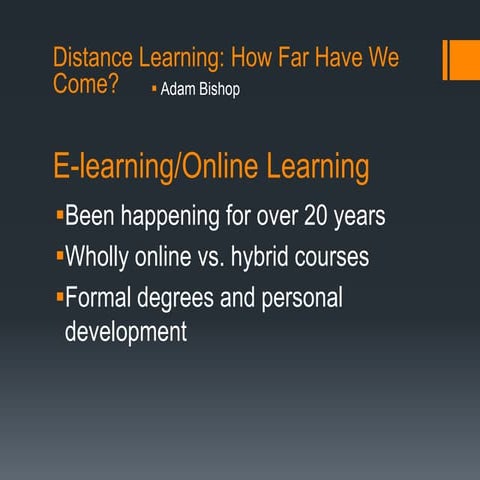 Networks and Distance Learning | PPT