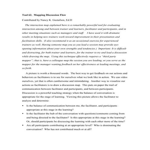 Bozarth: Discussion mapping | PDF