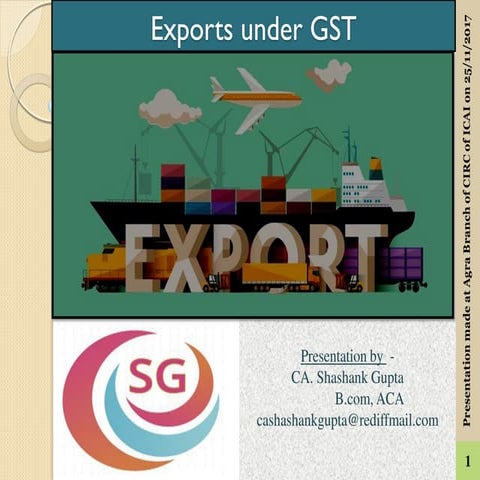 Discussion on exports under gst | PDF