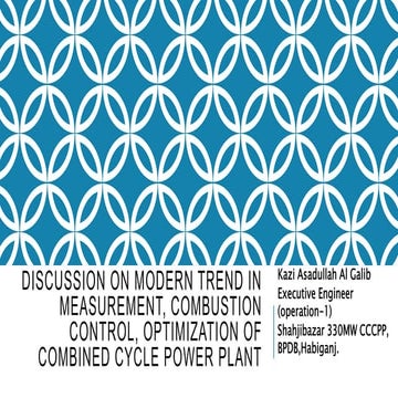 Discussion on modern trend in measurement, Combustion control ...