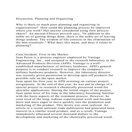 Discussion Planning and OrganizingWhy is there so much poor p.docx