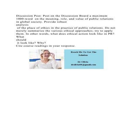 Discussion Post Post on the Discussion Board a maximum 1000-word o.docx