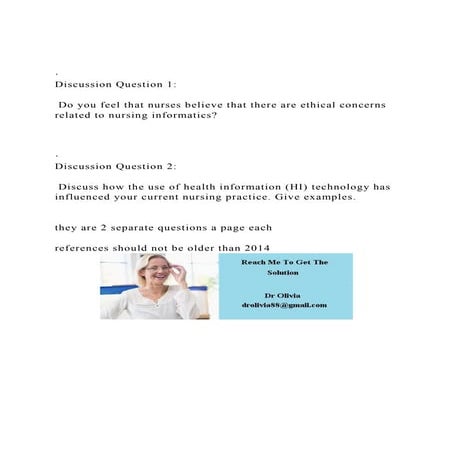 · Discussion Question 1 Do you feel that nurses believe t.docx