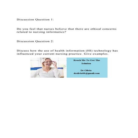 Discussion Question 1Do you feel that nurses believe that t.docx