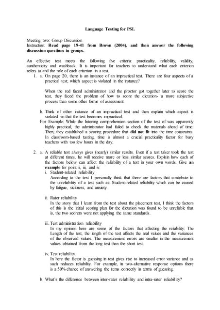 Principles of Language Assessment | PPTX | Standardized Testing ...