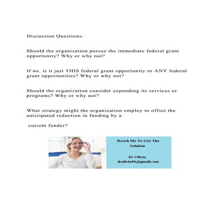 Discussion Questions Should the organization pursue the i.docx