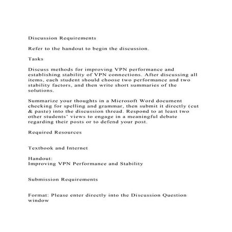 Discussion RequirementsRefer to the handout to begin the dis.docx