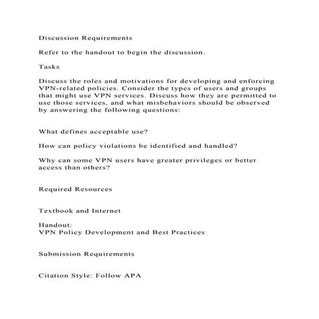 Discussion RequirementsRefer to the handout to begin the discuss.docx ...
