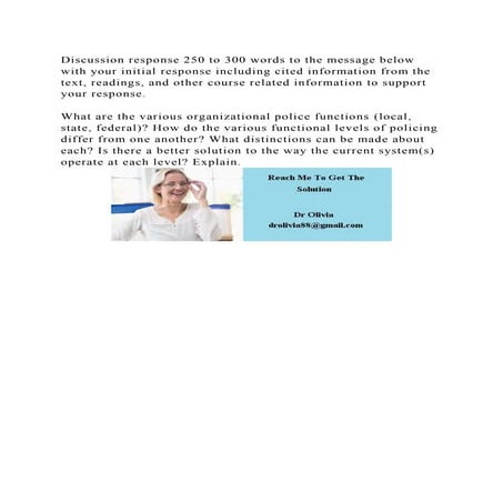 Discussion response 250 to 300 words to the message below with your .docx