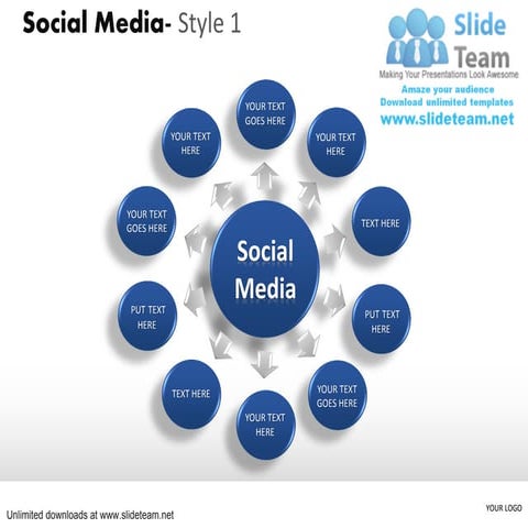 Discussion social media power point slides and ppt diagram templates ...
