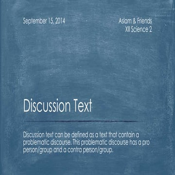 Discussion text | PPT