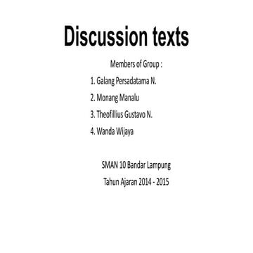 Discussion texts | PPTX