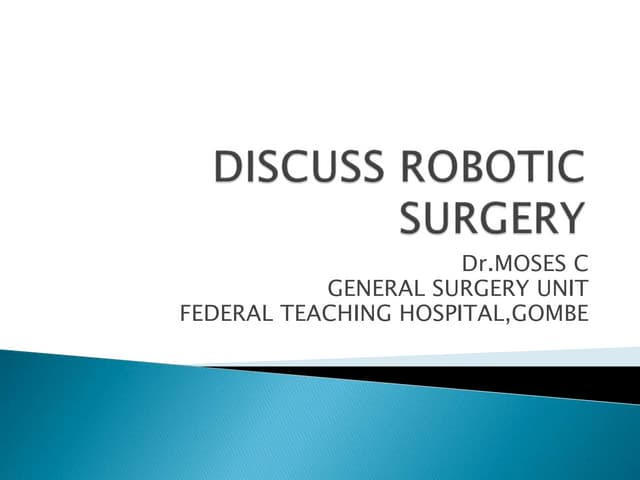 ROBOTIC SURGERY | PPTX