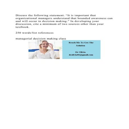 Discuss the following statement. It is important that organizationa.docx