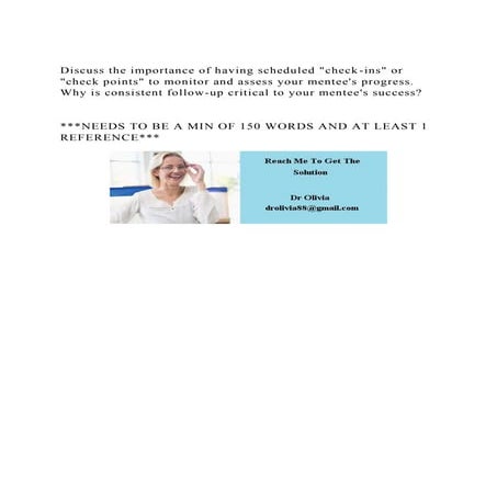 Discuss the importance of having scheduled check-ins or check p.docx