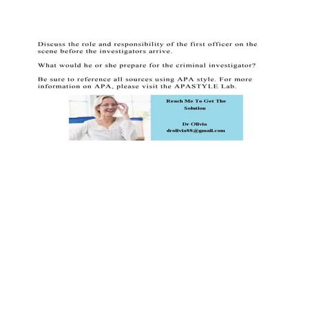 Discuss the role and responsibility of the first officer on the sc.docx