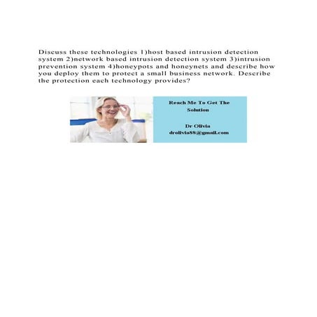 Discuss These Technologies 1 Host Based Intrusion Detection Syst Docx