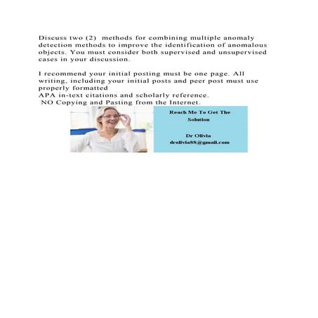 Discuss Two 2 Methods For Combining Multiple Anomaly Detection Me
