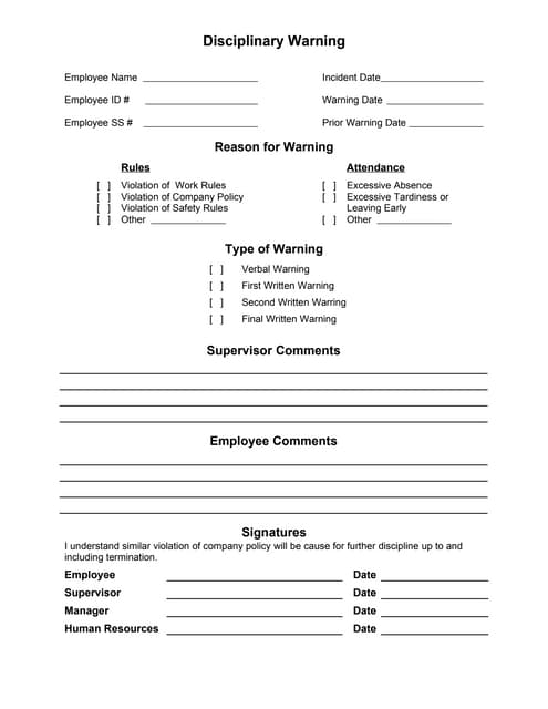 Disciplinary flowchart | DOCX