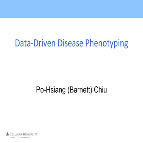 Data-driven Disease Phenotyping and Bulk Learning | PDF