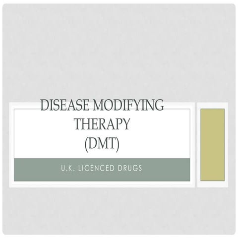 Disease modifying therapy presentation | PPT