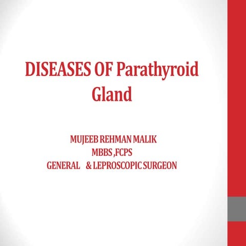 disease of parathyroid & Surgical management/ treatment (BASIC ...