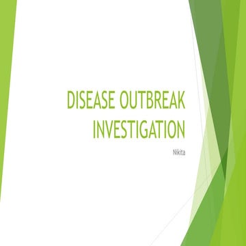 Disease outbreak investigation | PPT