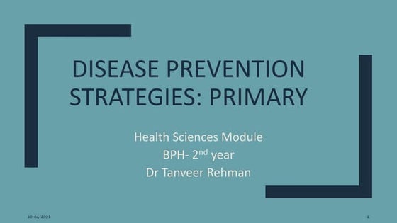 Levels of disease prevention | PPT